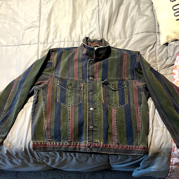 Jackets & Coats | Vintage Denim Express Multi Color Jean Jacket | Poshmark